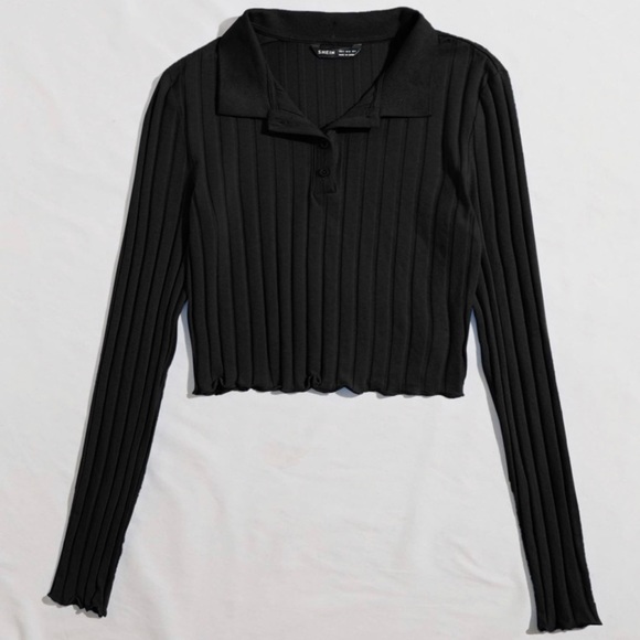 SHEIN | Tops | Shein 2 Pack Polo Collar Crop Top | Poshmark